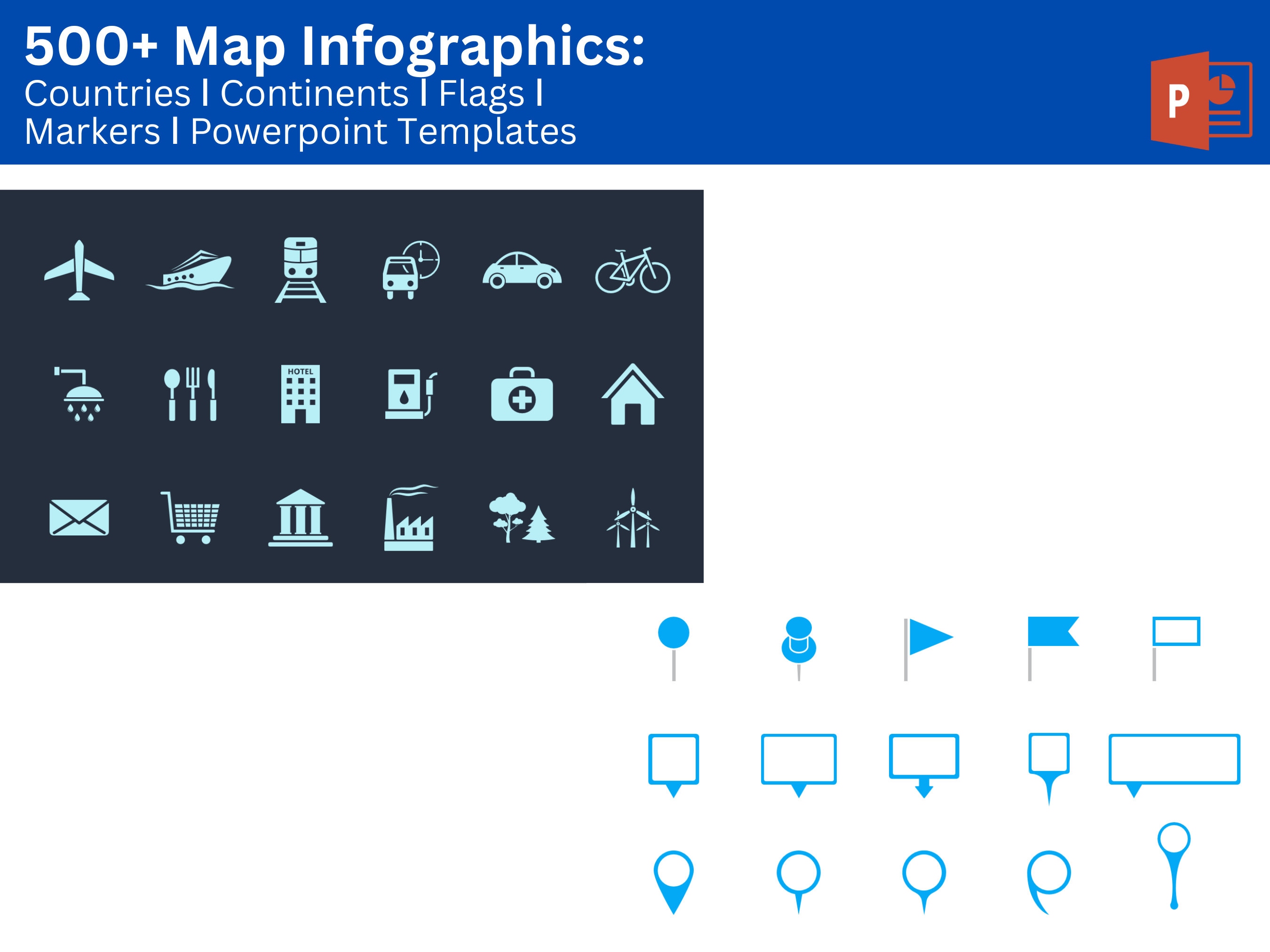 500+ Map Infographics: Countries ǀ Continents ǀ Flags ǀ Markers ǀ ...