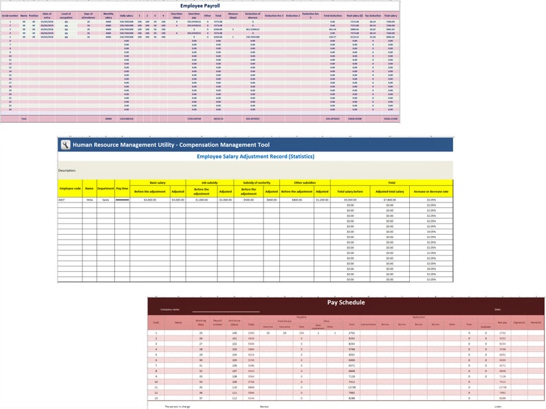 40+ Salary Templates: Employee Payroll ǀ Wage Calculator ǀ Sales ...