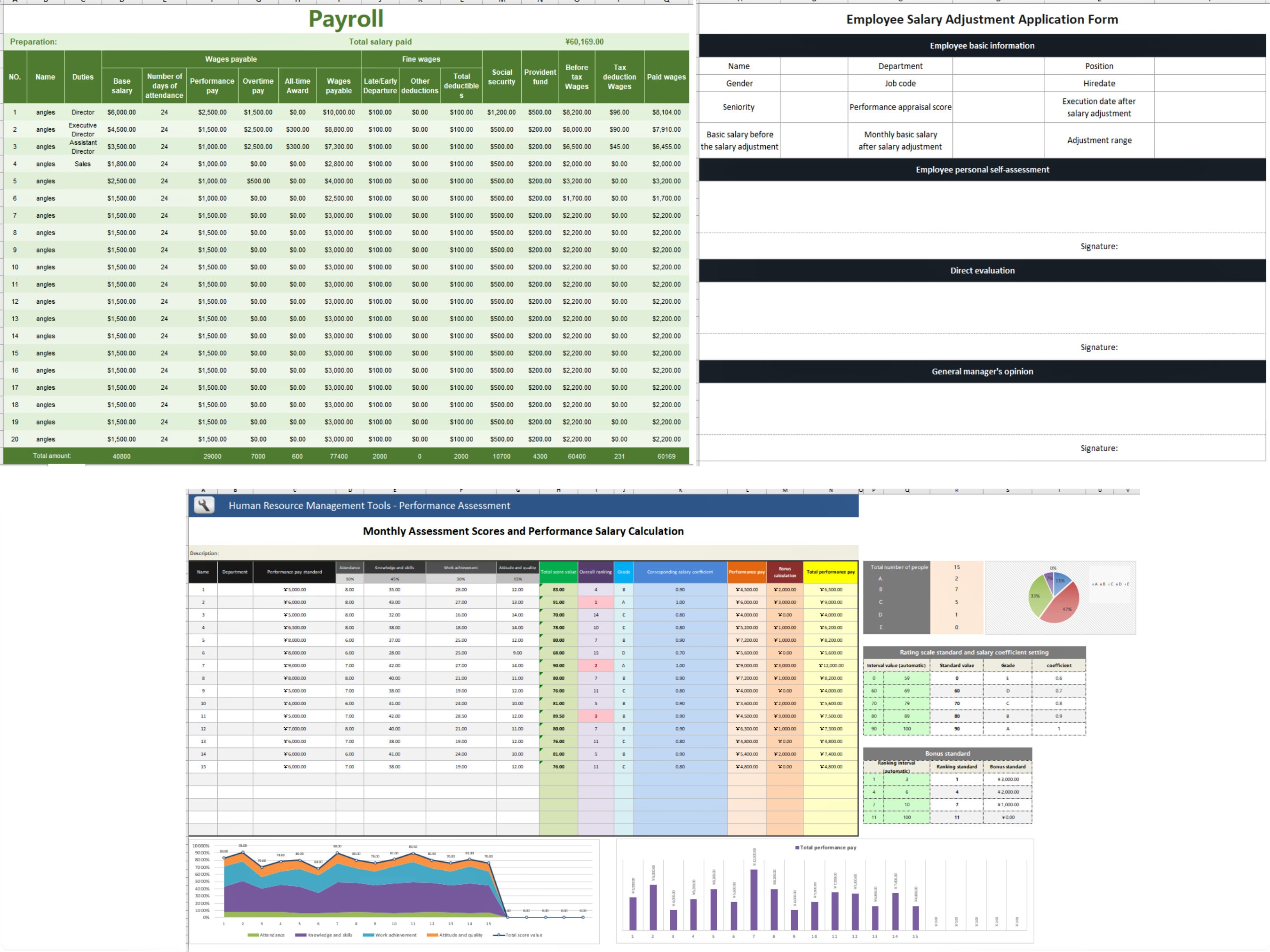 40+ Salary Templates: Employee Payroll ǀ Wage Calculator ǀ Sales ...