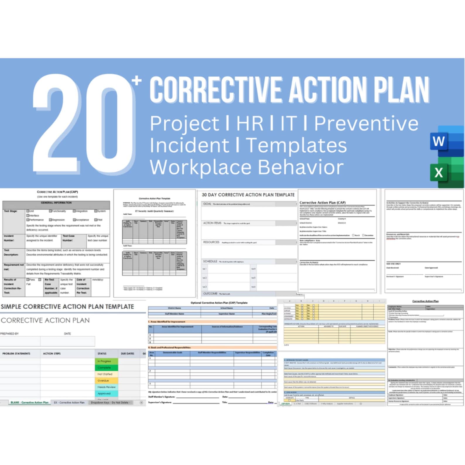 20+ Corrective Action Plan Templates: Project ǀ HR ǀ IT ǀ Preventive ǀ ...