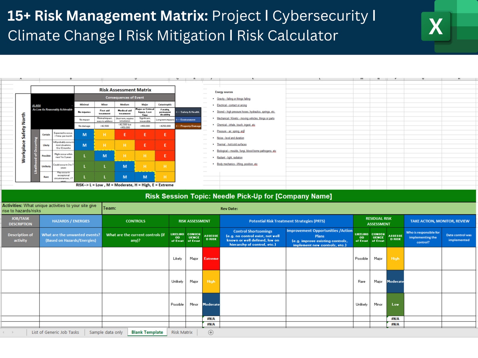 15+ Risk Management Matrix: Project ǀ Cybersecurity ǀ Climate Change ǀ ...