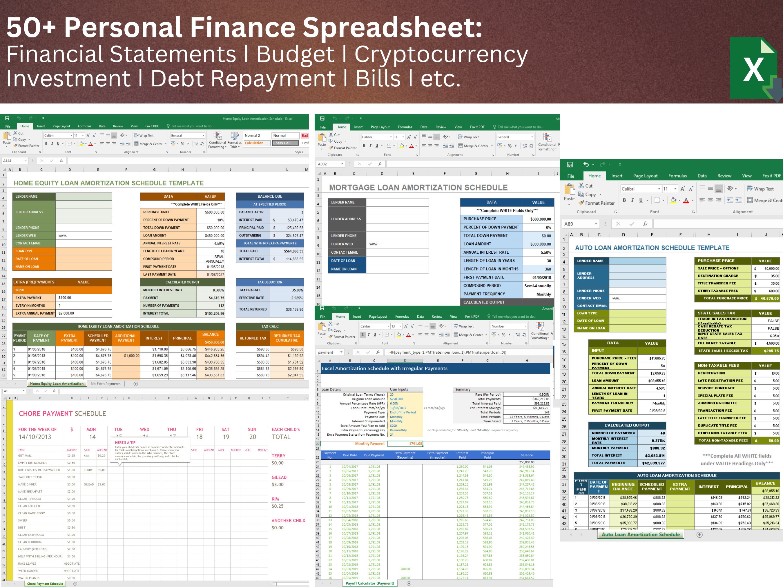 50+ Personal Finance Spreadsheet: Financial Statements ǀ Budget ǀ ...