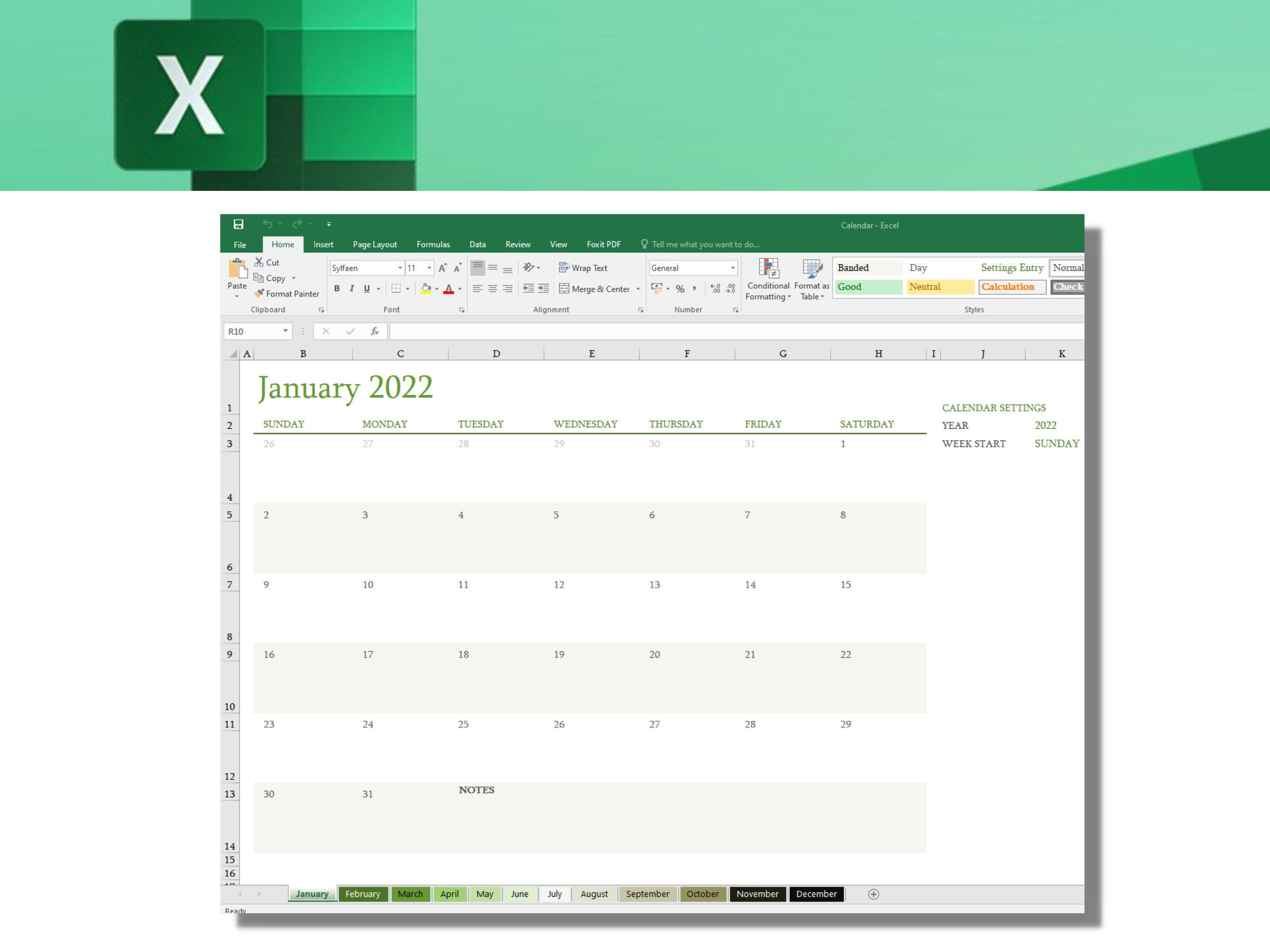 15+ Calendar Excel Templates: Yearly, Monthly, Weekly, & Daily - Etsy