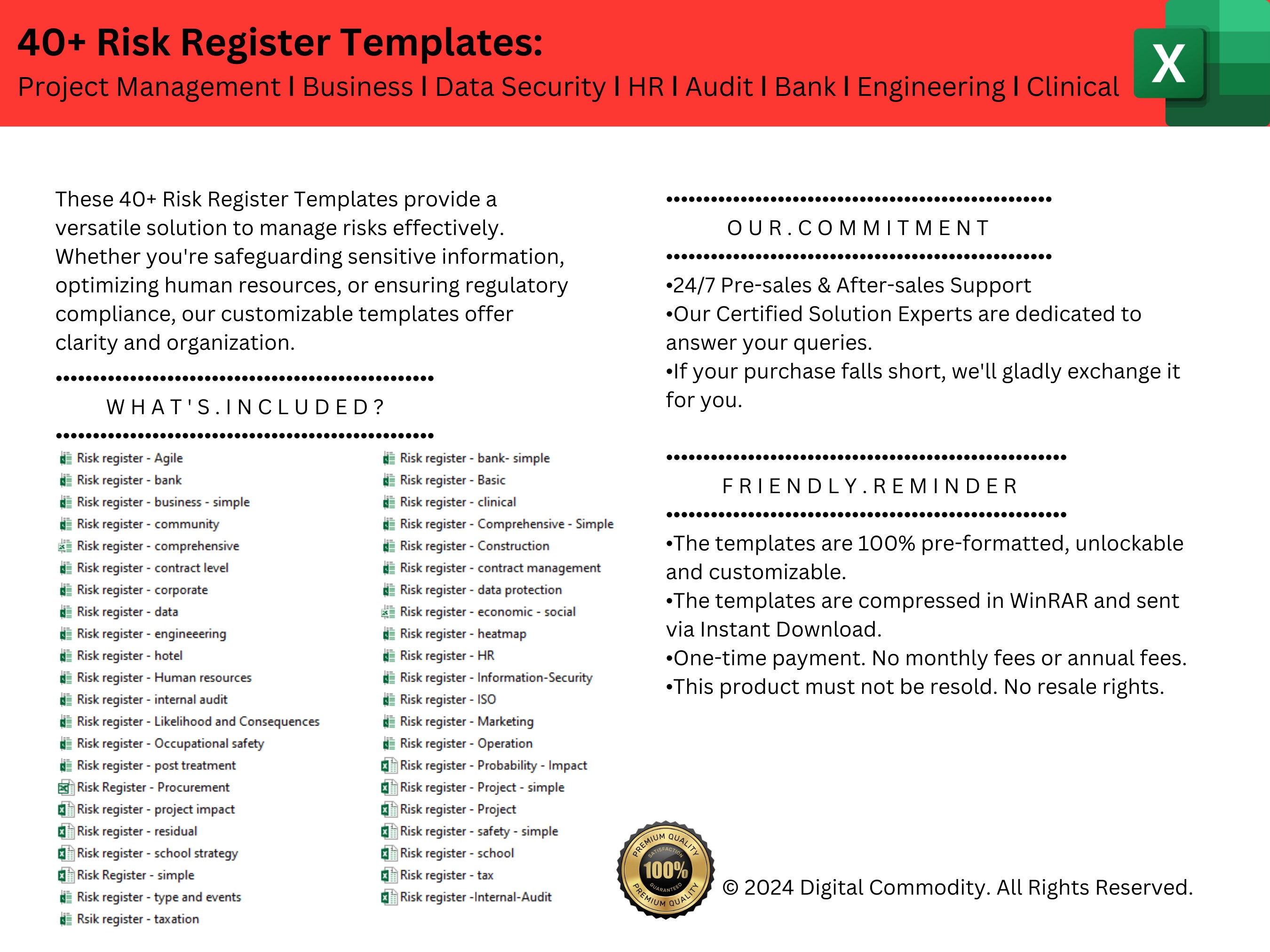 40+ Risk Register Templates: Project Management ǀ Business ǀ Data ...