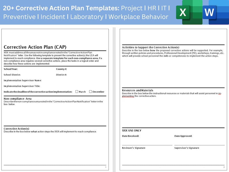20+ Corrective Action Plan Templates: Project ǀ HR ǀ IT ǀ Preventive ǀ ...
