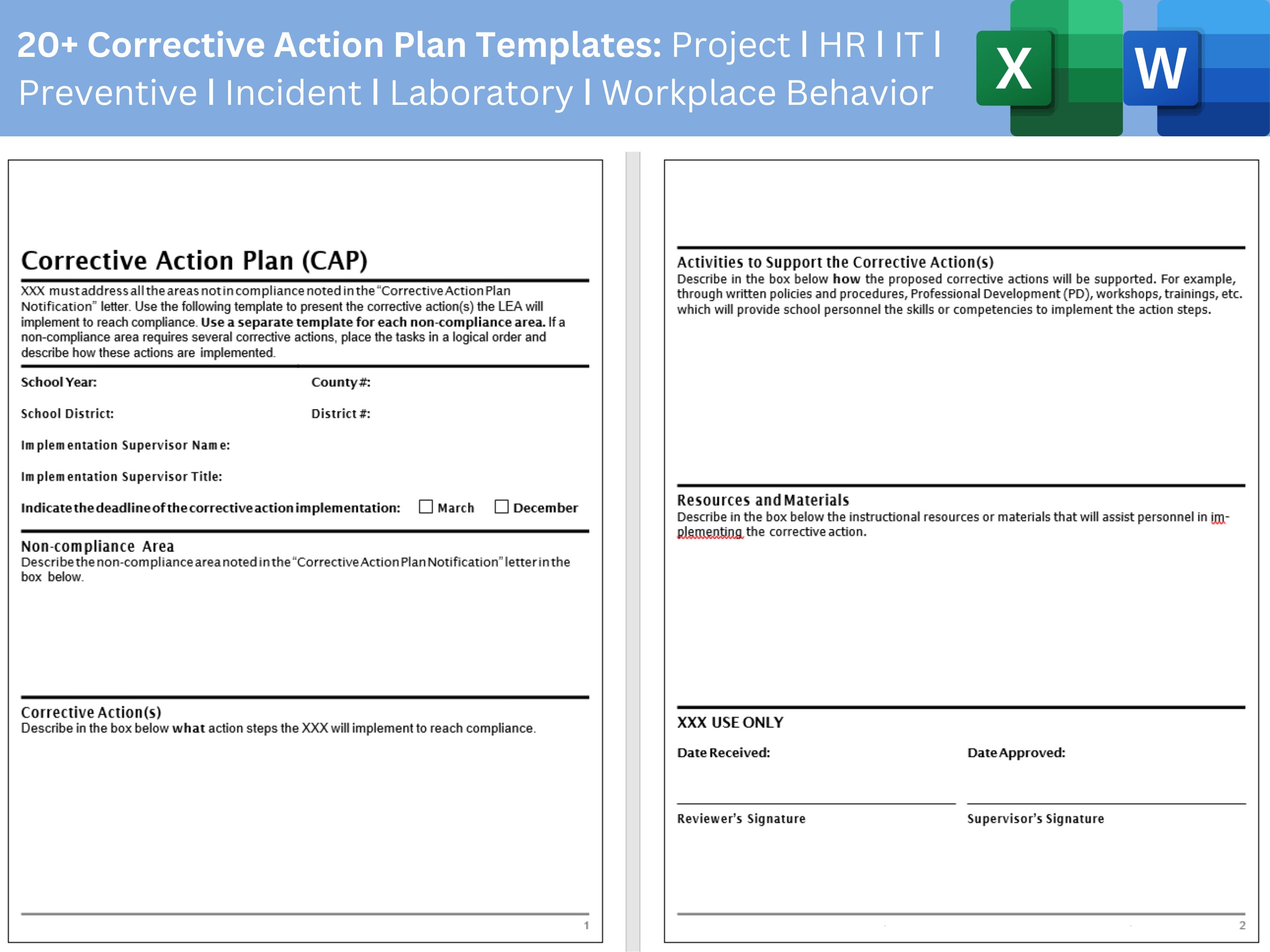 20+ Corrective Action Plan Templates: Project ǀ HR ǀ IT ǀ Preventive ǀ ...