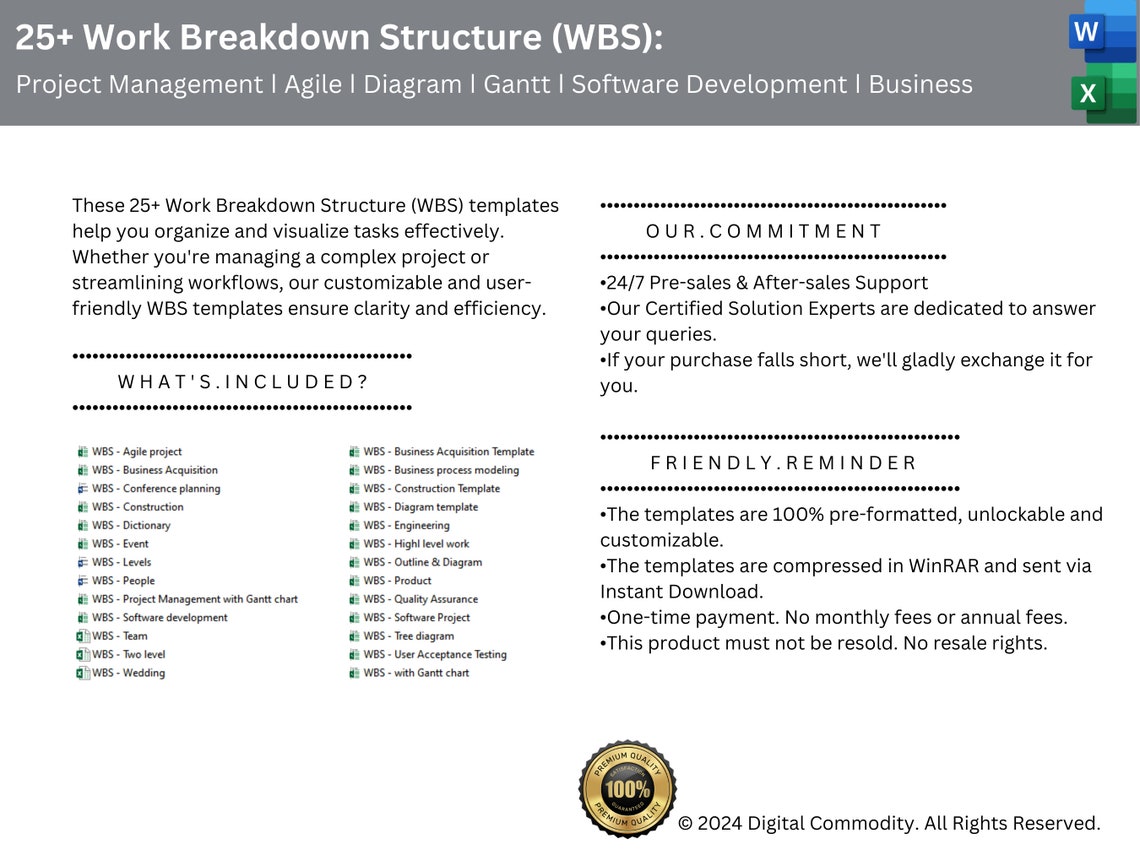 25+ Work Breakdown Structure (WBS): Project Management ǀ Agile ǀ ...