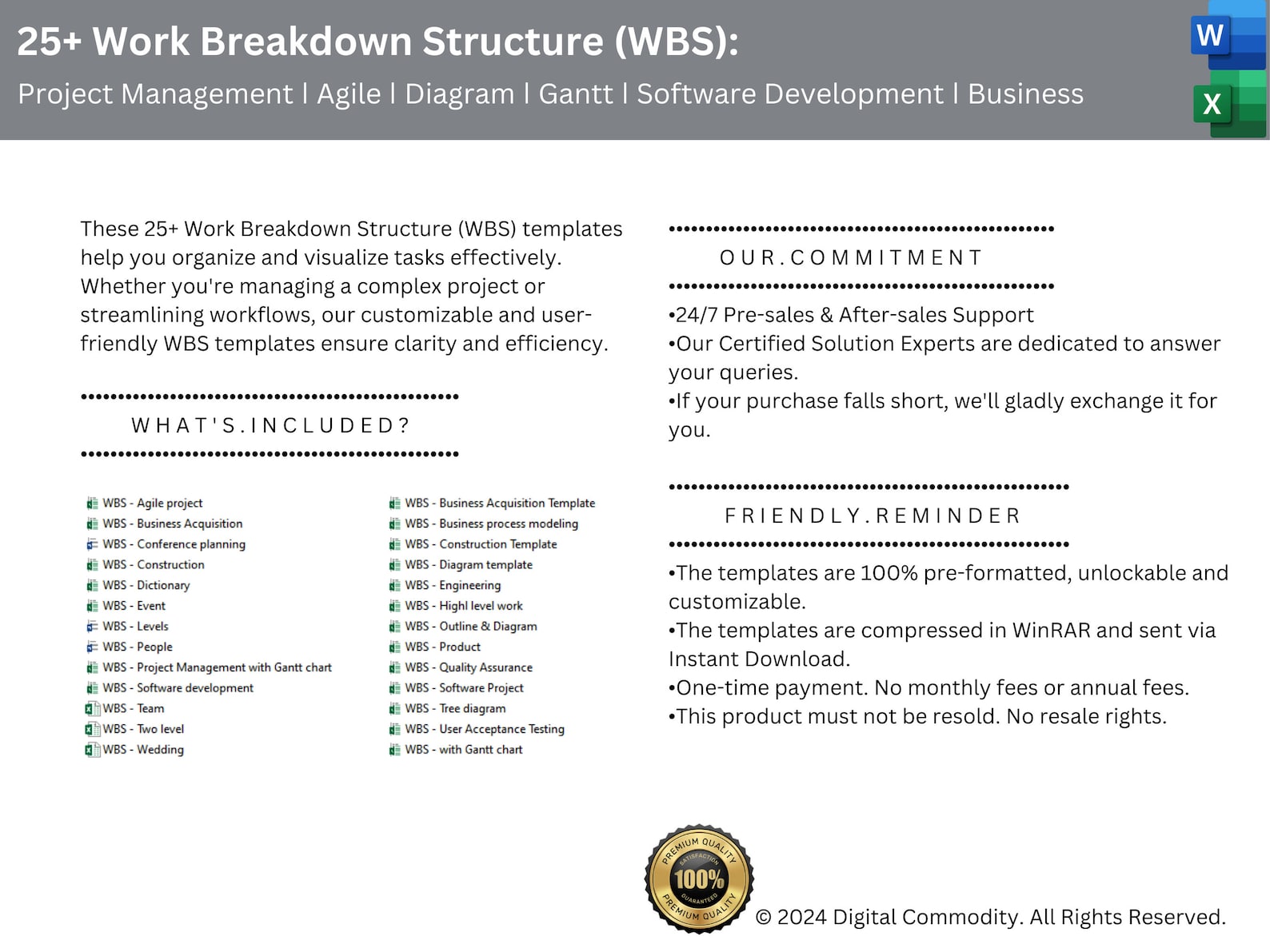 25+ Work Breakdown Structure (WBS): Project Management ǀ Agile ǀ ...