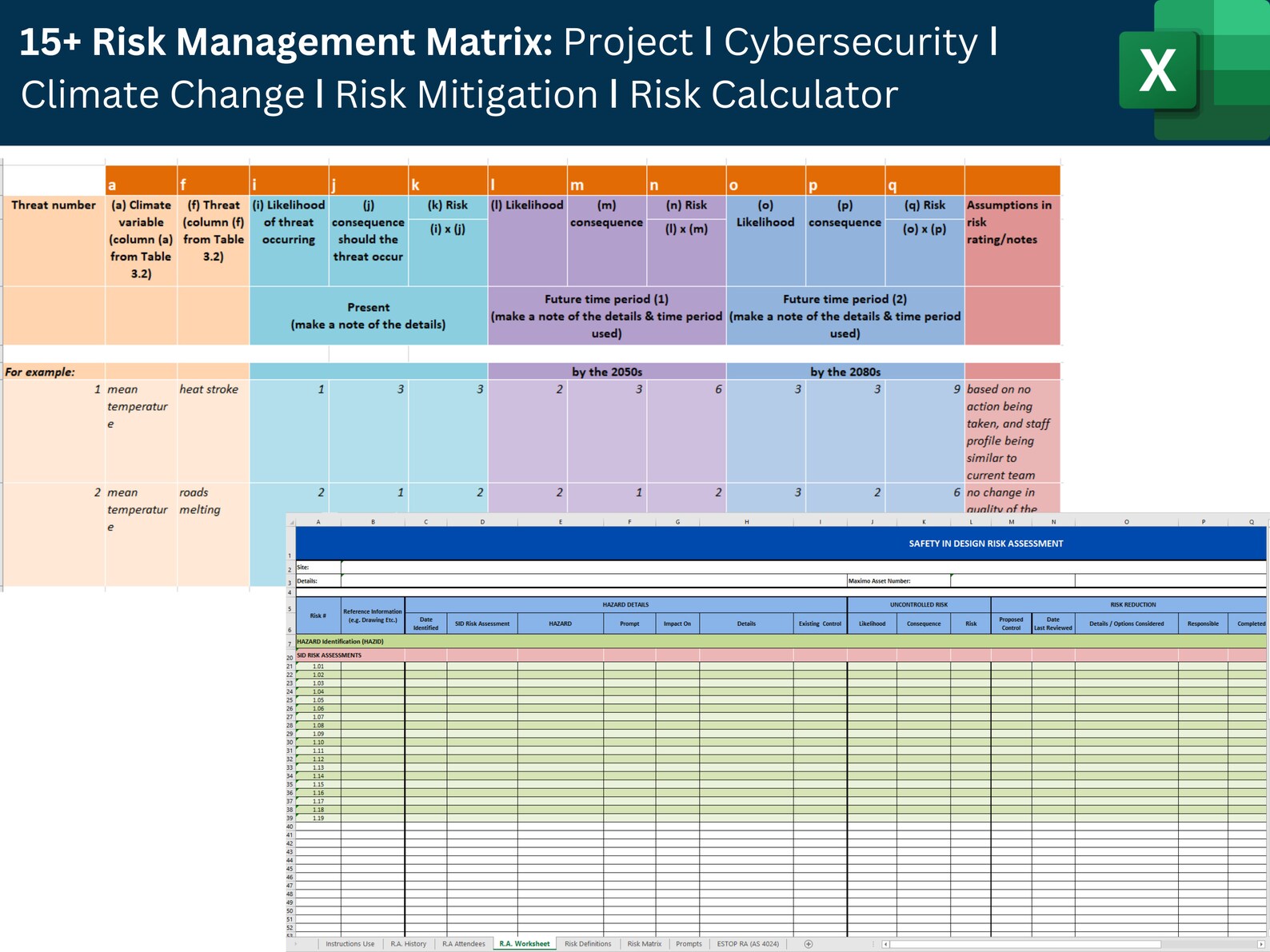 15+ Risk Management Matrix: Project ǀ Cybersecurity ǀ Climate Change ǀ ...