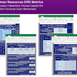 30+ Human Resources (HR) Metrics ǀ Excel Calculator ǀ Human Capital ROI ...