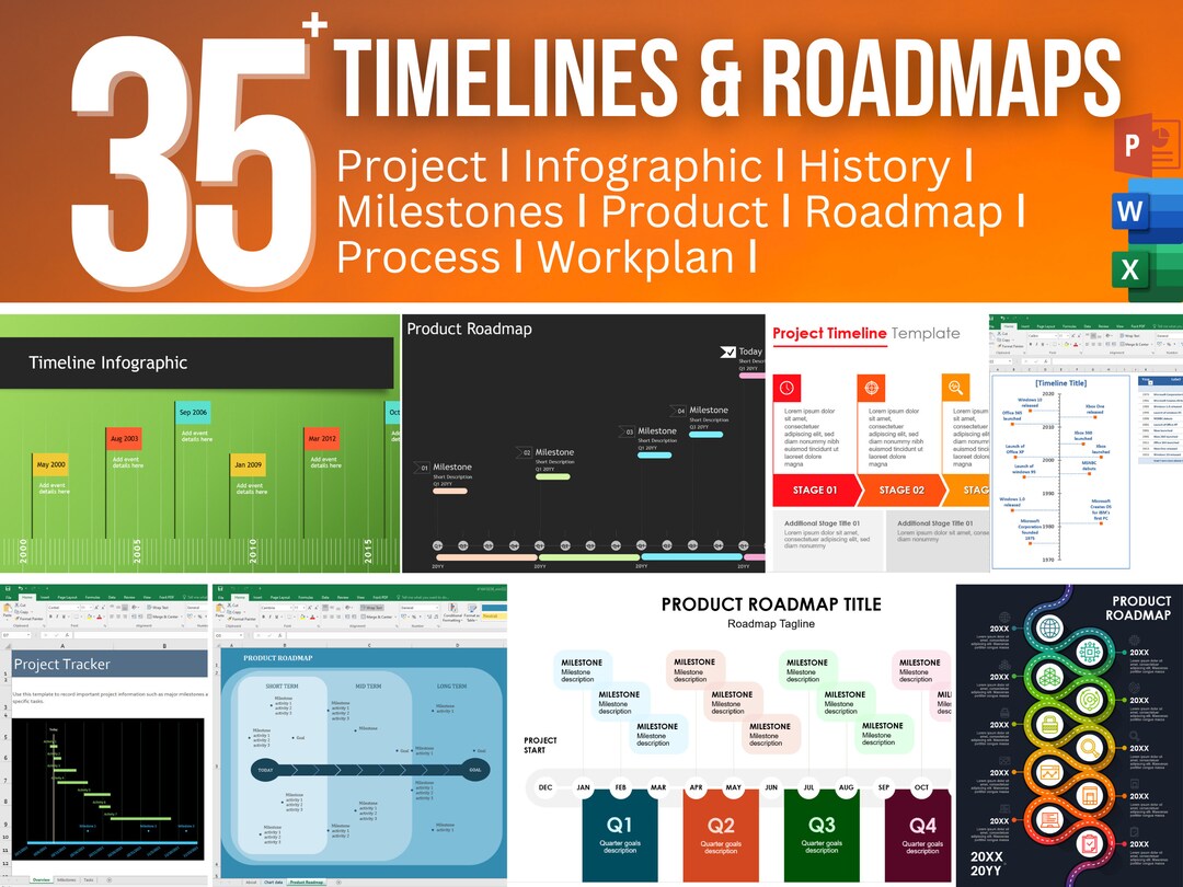 35 Timelines & Roadmaps: Project ǀ Infographic ǀ History ǀ Milestones ǀ ...