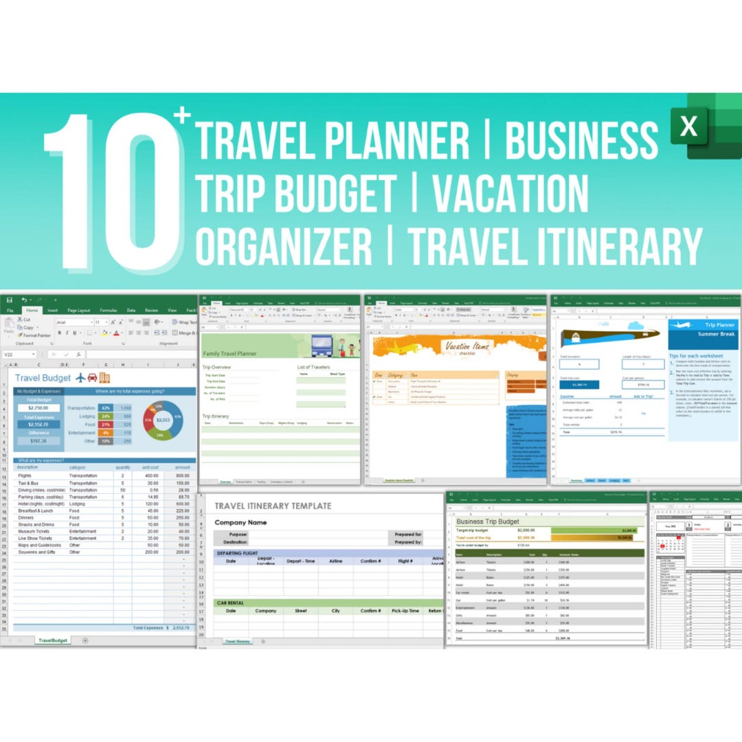 10+ Travel Planner ǀ Business Trip Budget ǀ Vacation Organizer ǀ Travel ...