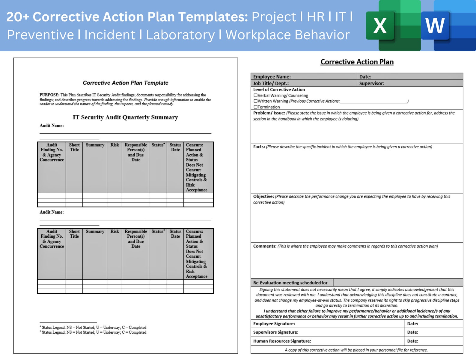 20+ Corrective Action Plan Templates: Project ǀ HR ǀ IT ǀ Preventive ǀ ...