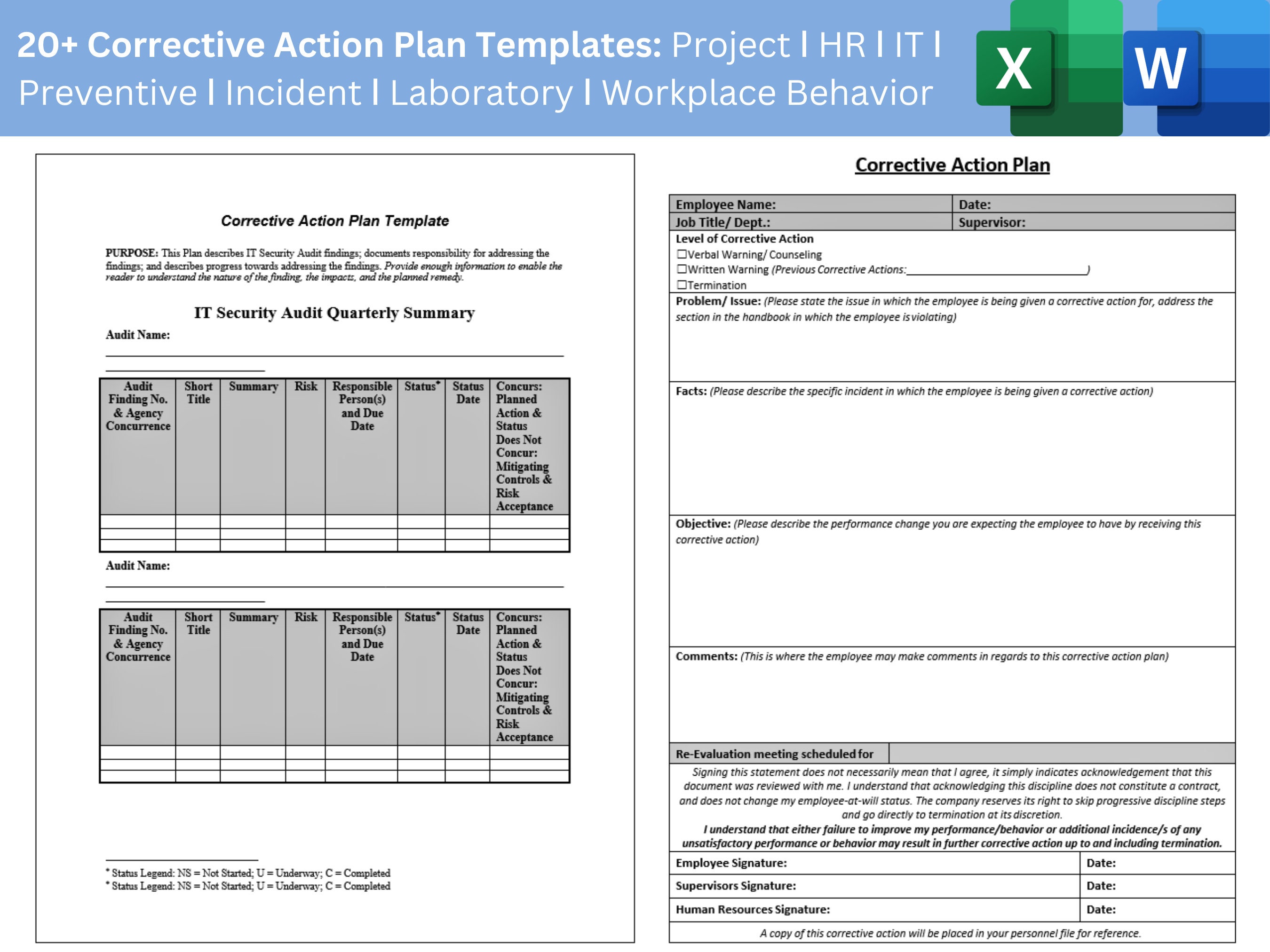 20+ Corrective Action Plan Templates: Project ǀ HR ǀ IT ǀ Preventive ǀ ...