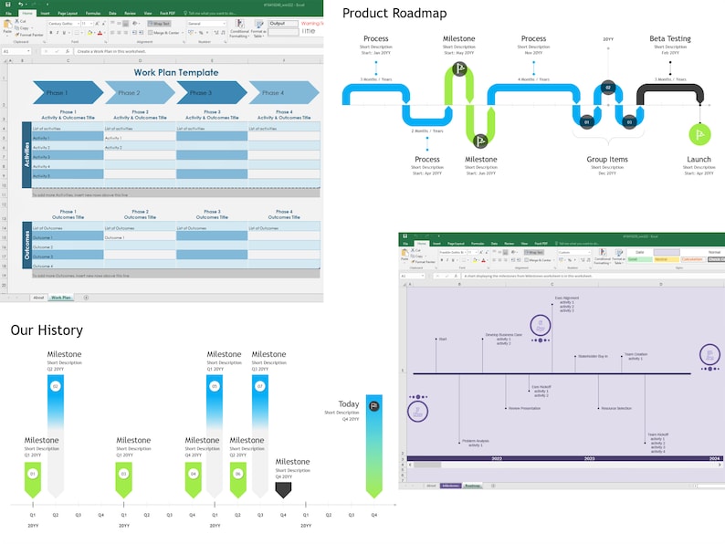 35+ Timelines & Roadmaps: Project ǀ Infographic ǀ History ǀ Milestones ...