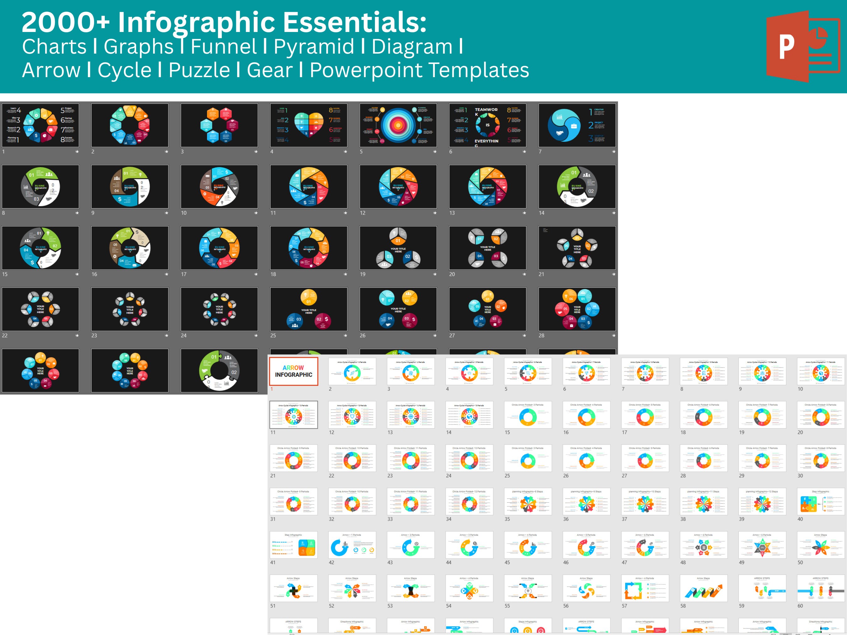 2000 Infographic Essentials: Charts ǀ Graphs ǀ Funnel ǀ - Etsy
