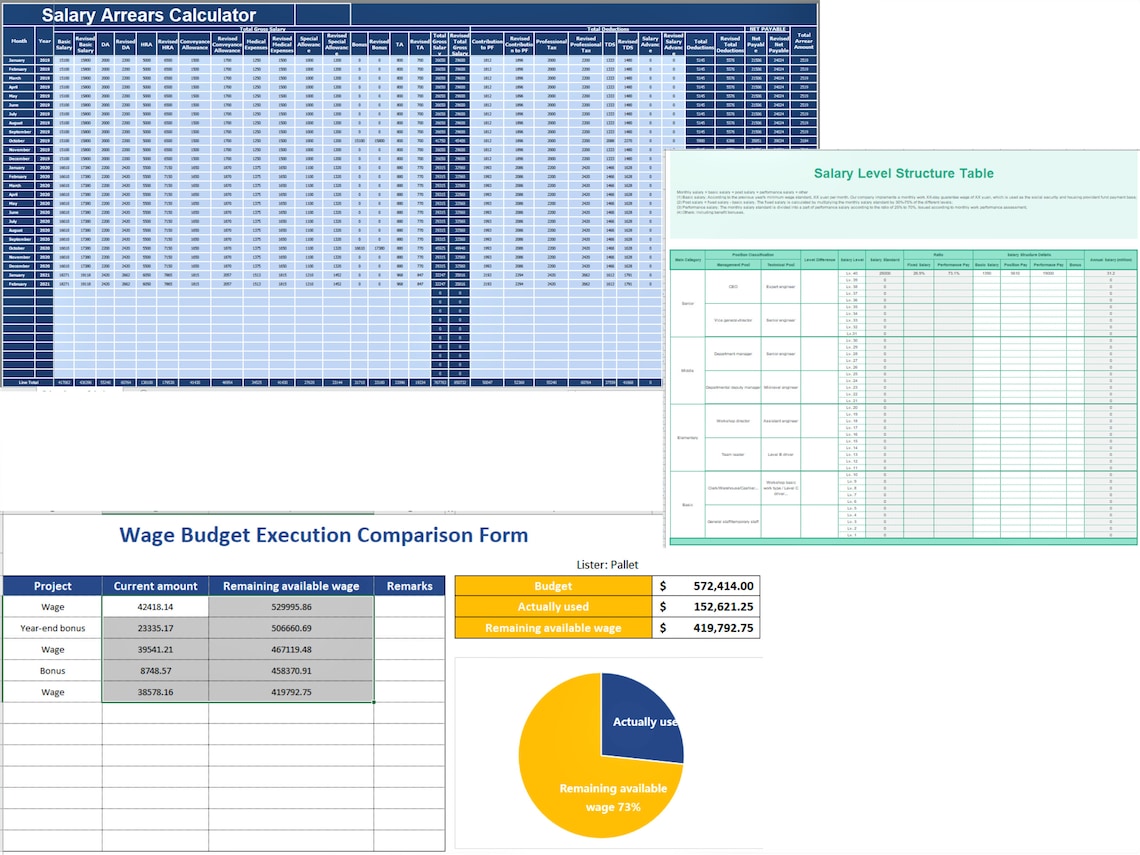 40+ Salary Templates: Employee Payroll ǀ Wage Calculator ǀ Sales ...
