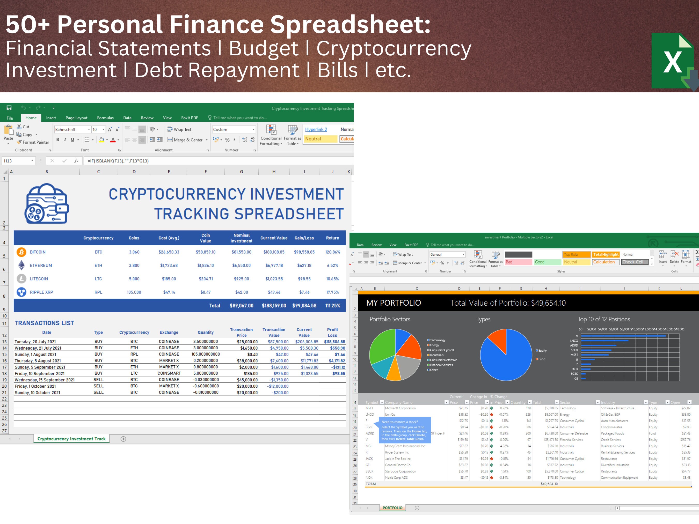 50+ Personal Finance Spreadsheet: Financial Statements ǀ Budget ǀ ...