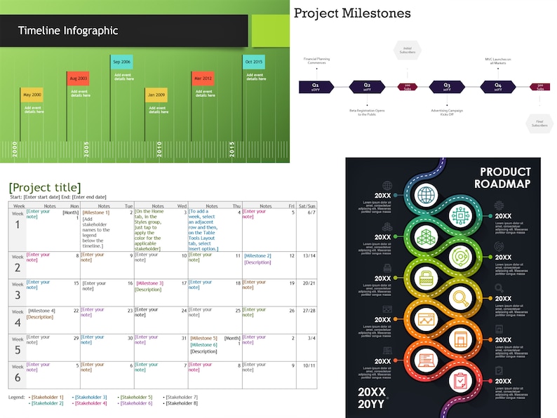 35+ Timelines & Roadmaps: Project ǀ Infographic ǀ History ǀ Milestones ...