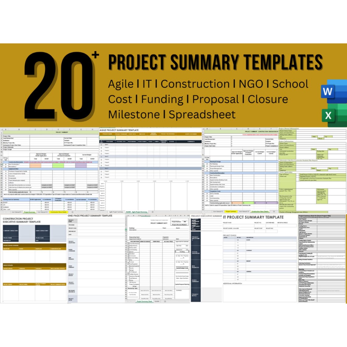 20+ Project Summary Templates: Agile ǀ IT ǀ Construction ǀ NGO ǀ School ...