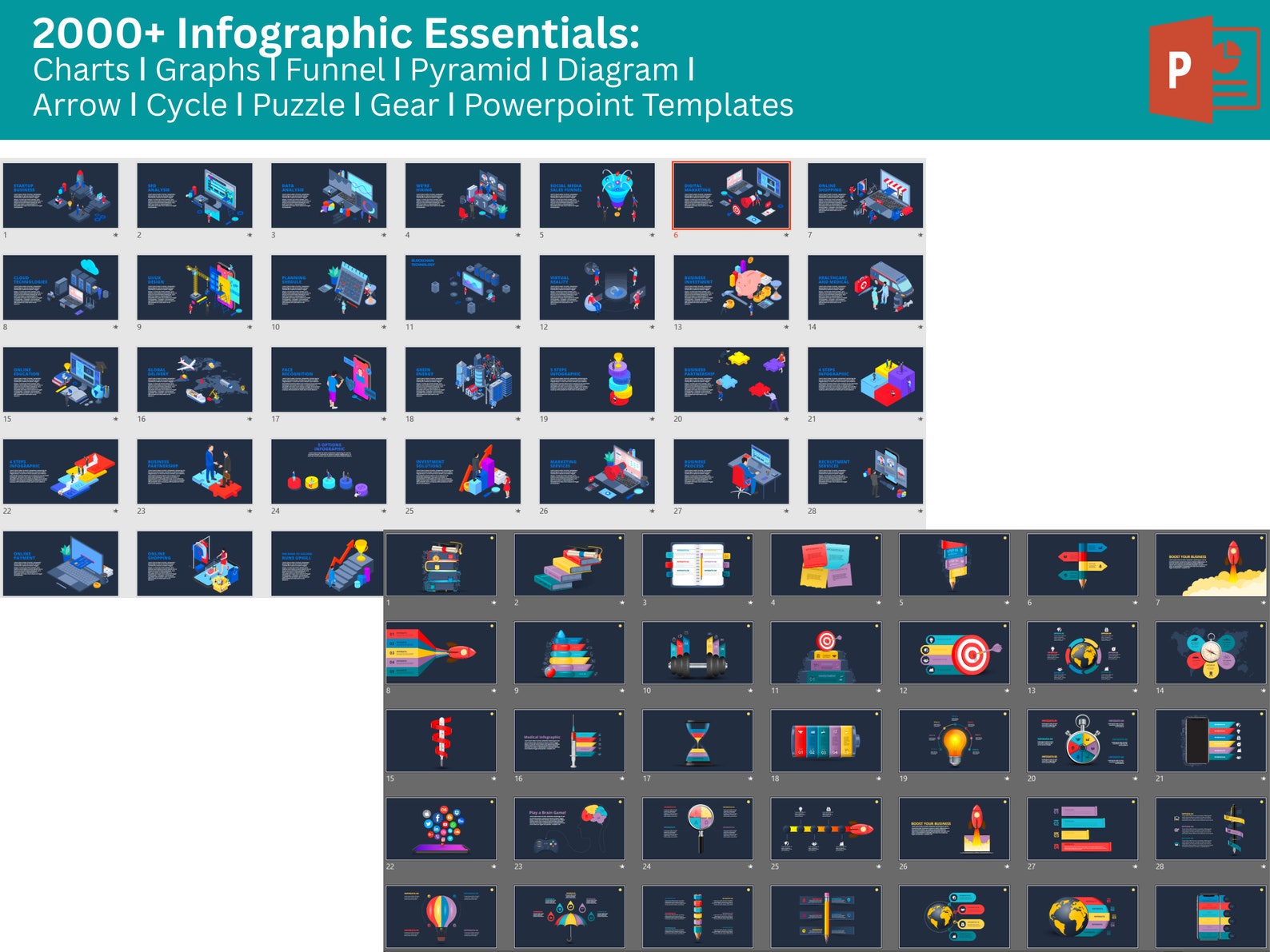 2000+ Infographic Essentials: Charts ǀ Graphs ǀ Funnel ǀ Pyramid ǀ ...