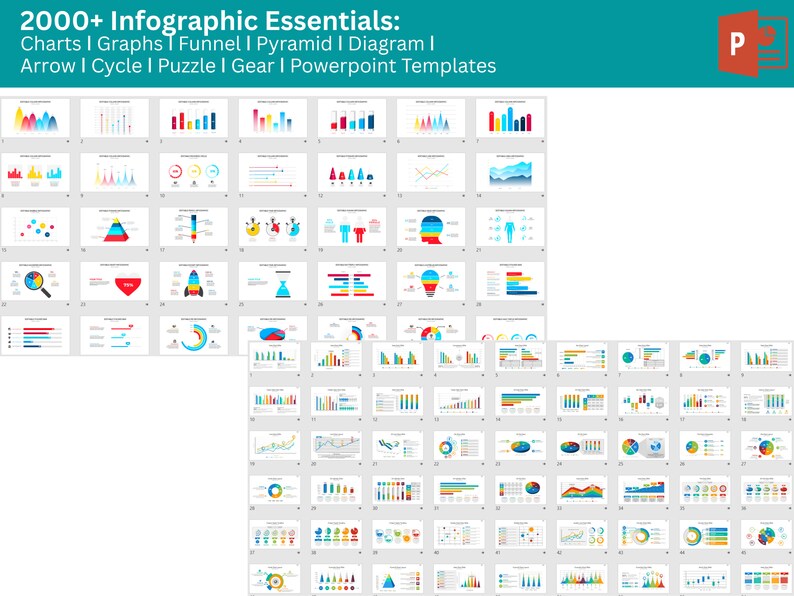 2000+ Infographic Essentials: Charts ǀ Graphs ǀ Funnel ǀ Pyramid ǀ ...