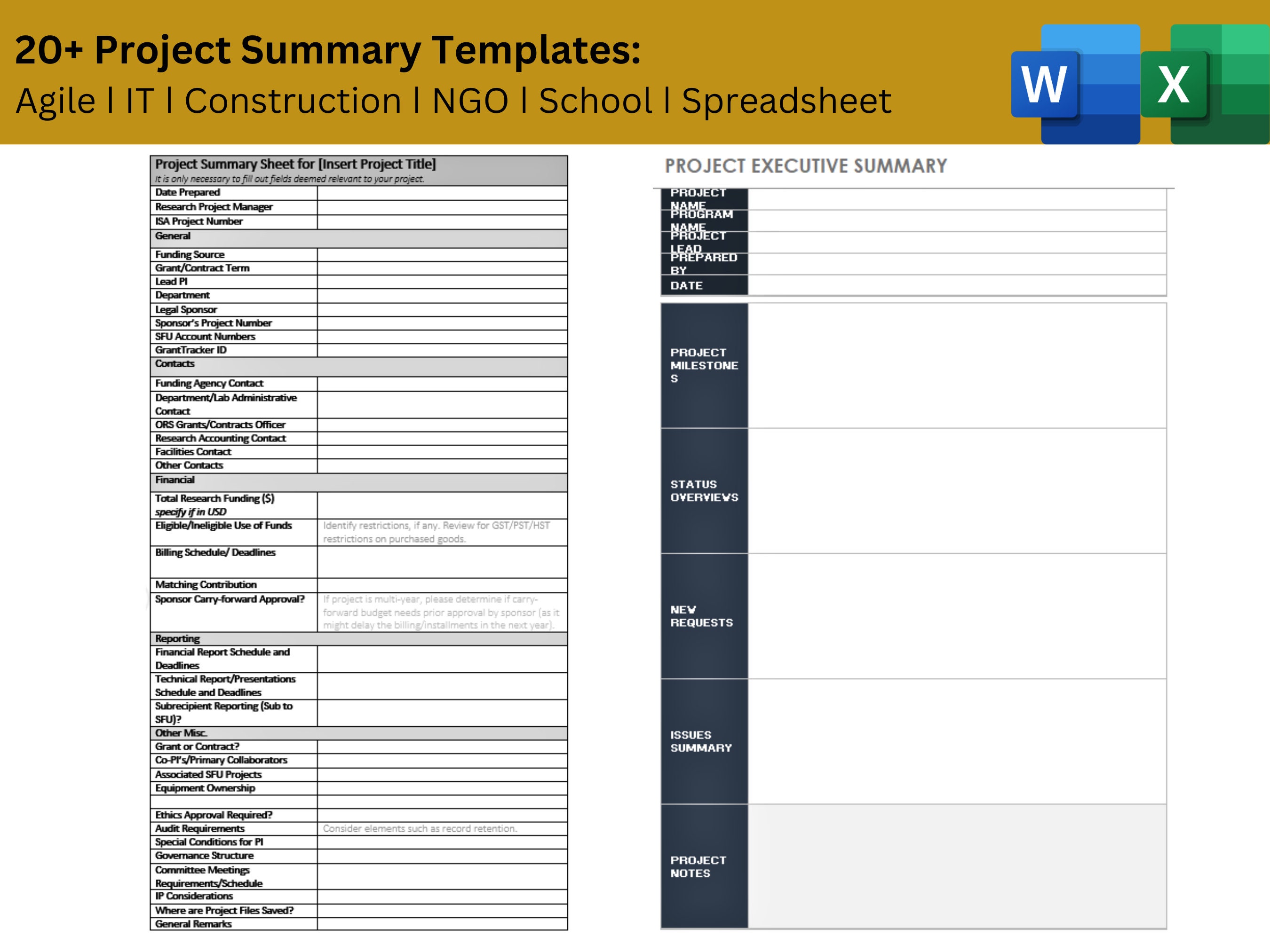 20+ Project Summary Templates: Agile ǀ IT ǀ Construction ǀ NGO ǀ School ...
