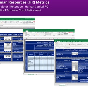 30+ Human Resources (HR) Metrics ǀ Excel Calculator ǀ Human Capital ROI ...