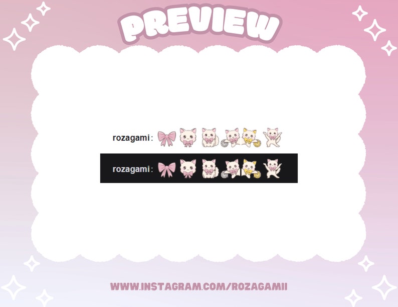Fluffy Cat Sub Badge Set Pink Cat Cute Kitty Twitch Sub Cat With Pink ...