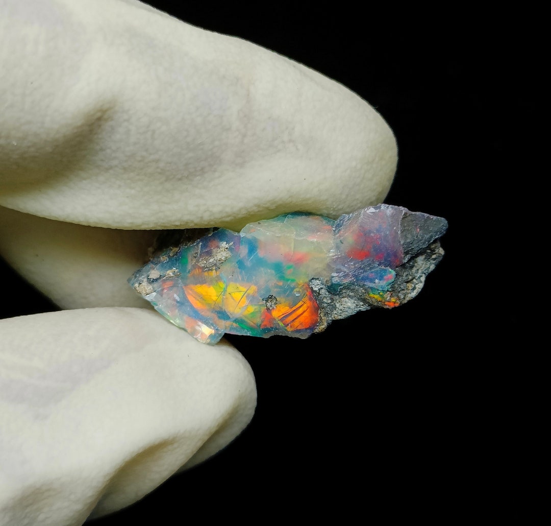 8 Cts Natural Black Opal Rough/opal Gemstone/fire Opal/opal Stone/opal ...