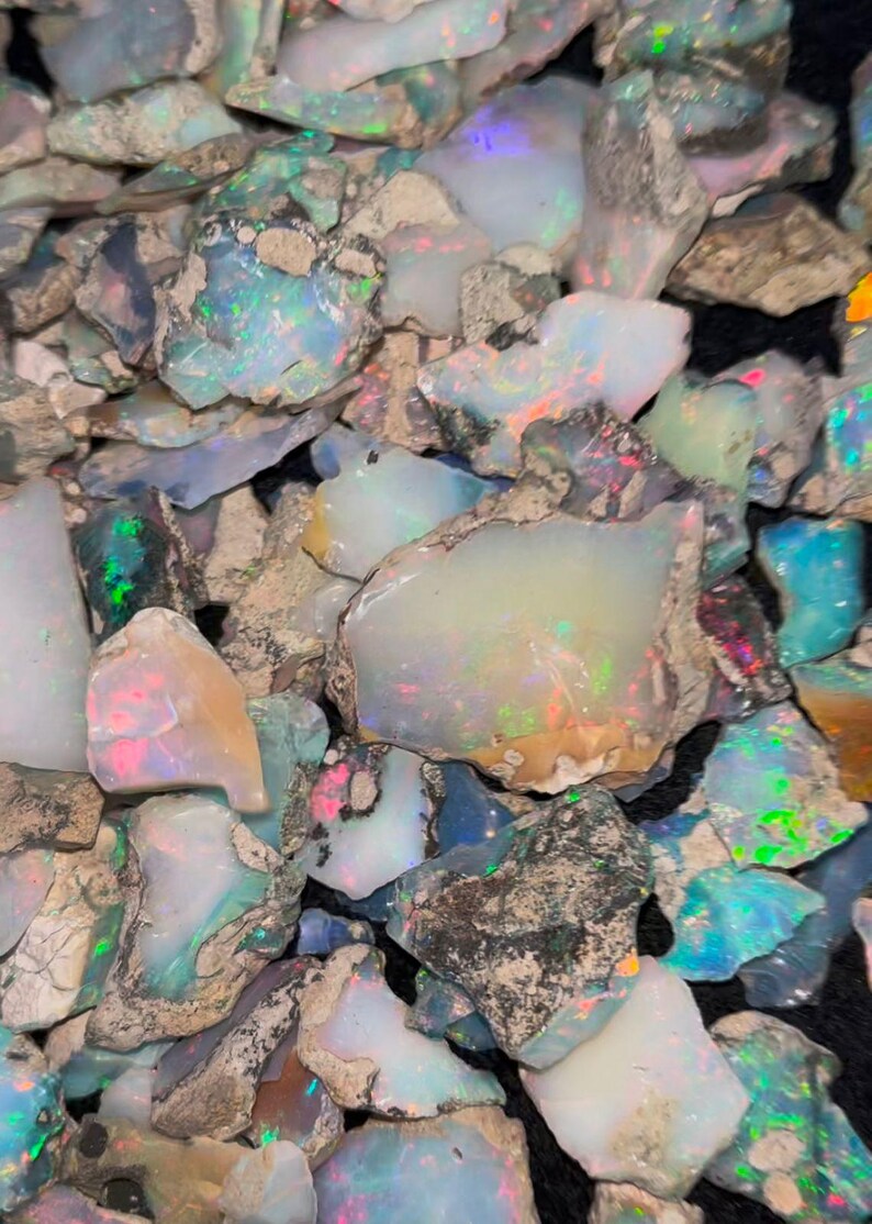 Ethiopian Welo Opal Rough Lot: Natural Gemstone for Jewelry Making 15 X ...