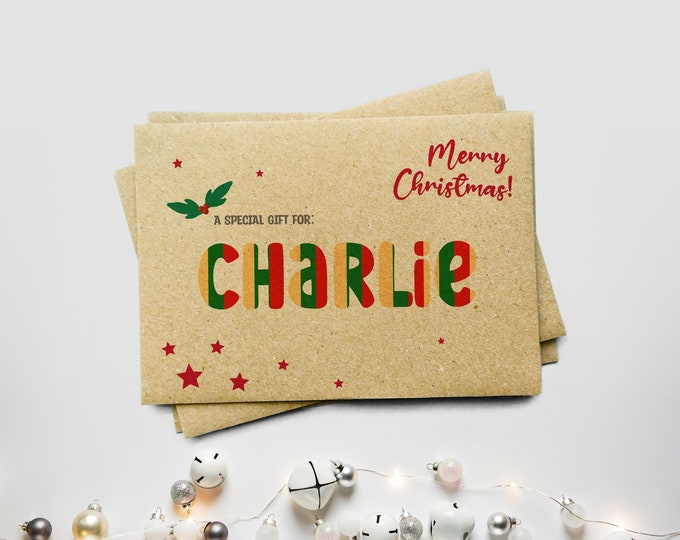 Personalised Nice List Money Wallet, Christmas Money Envelope, Voucher ...