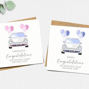 Personalised Driving Test Card - Congratulations Passed Driving Test ...