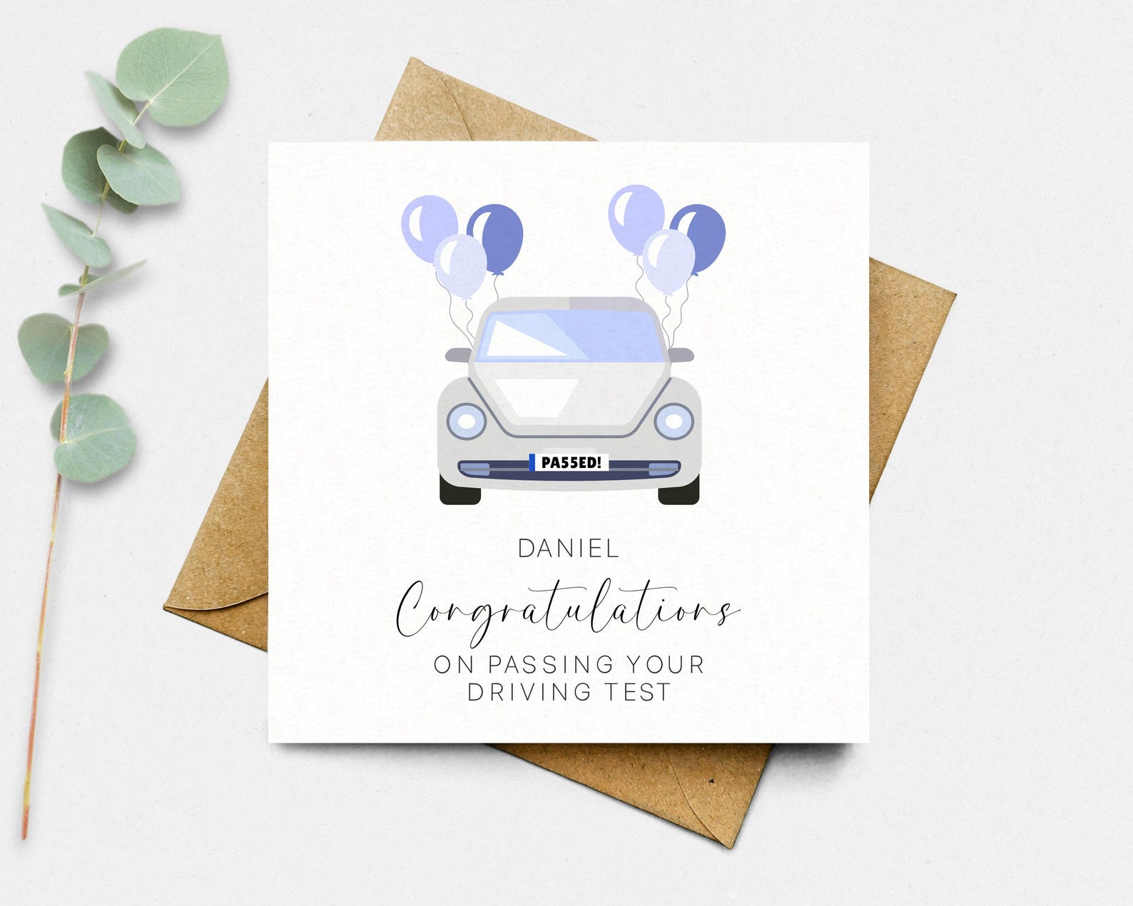 Personalised Driving Test Card - Congratulations Passed Driving Test ...