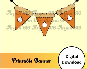 Pumpkin Pie Banner Printable - Etsy