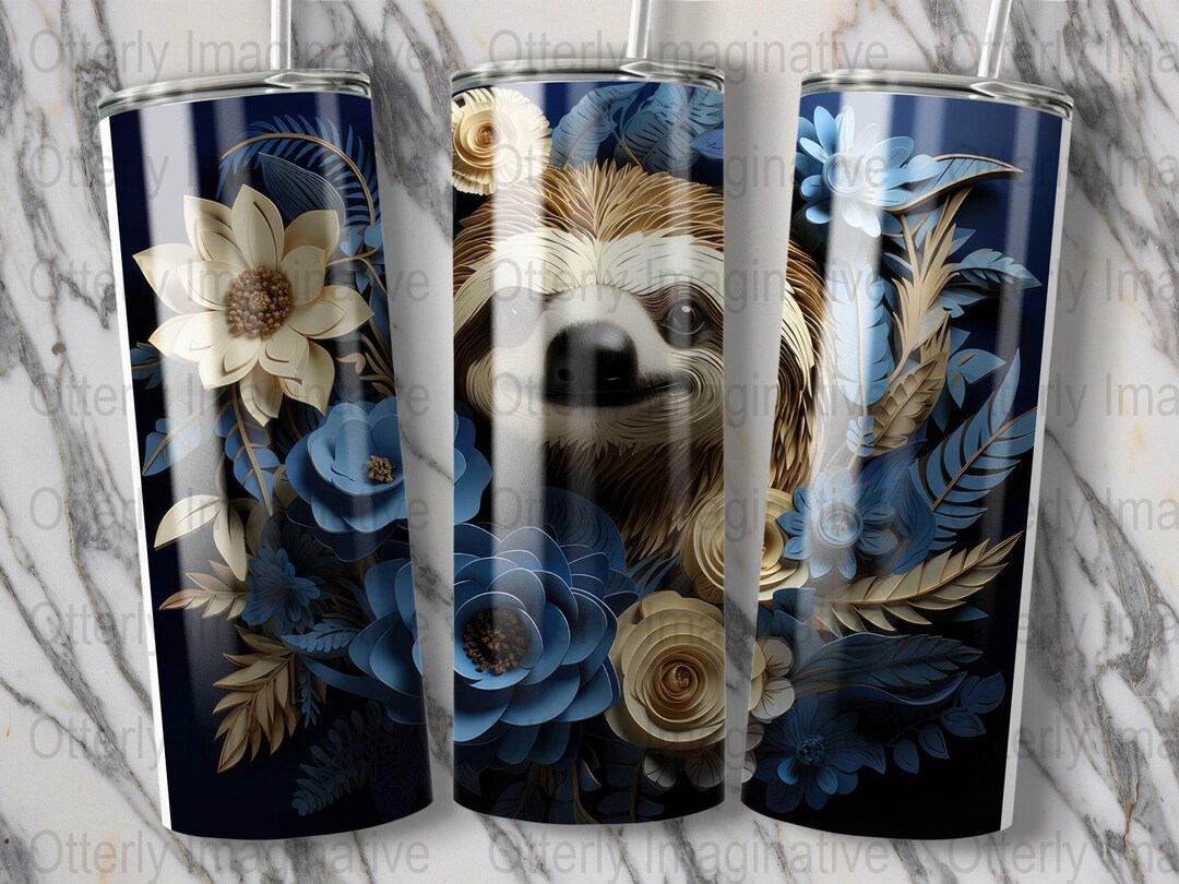 Sloth's Daydream Paper Quilling Art 20oz Tumbler Design, Sublimation ...