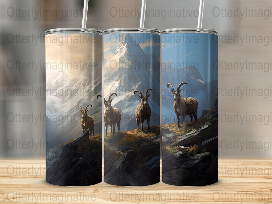 Ibex Group in Mountain Fantasy Art 20oz Tumbler Design, Sublimation ...