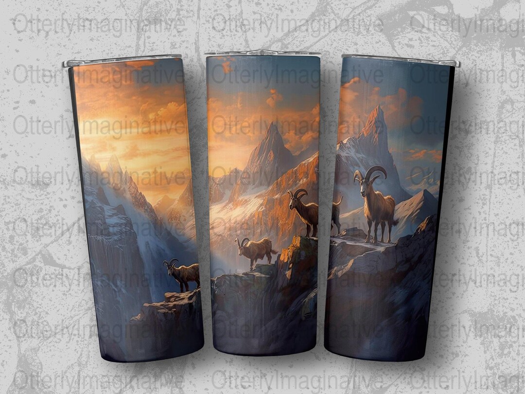 Rocky Escapade Ibex Fantasy Art 20oz Tumbler Design, Sublimation Design ...