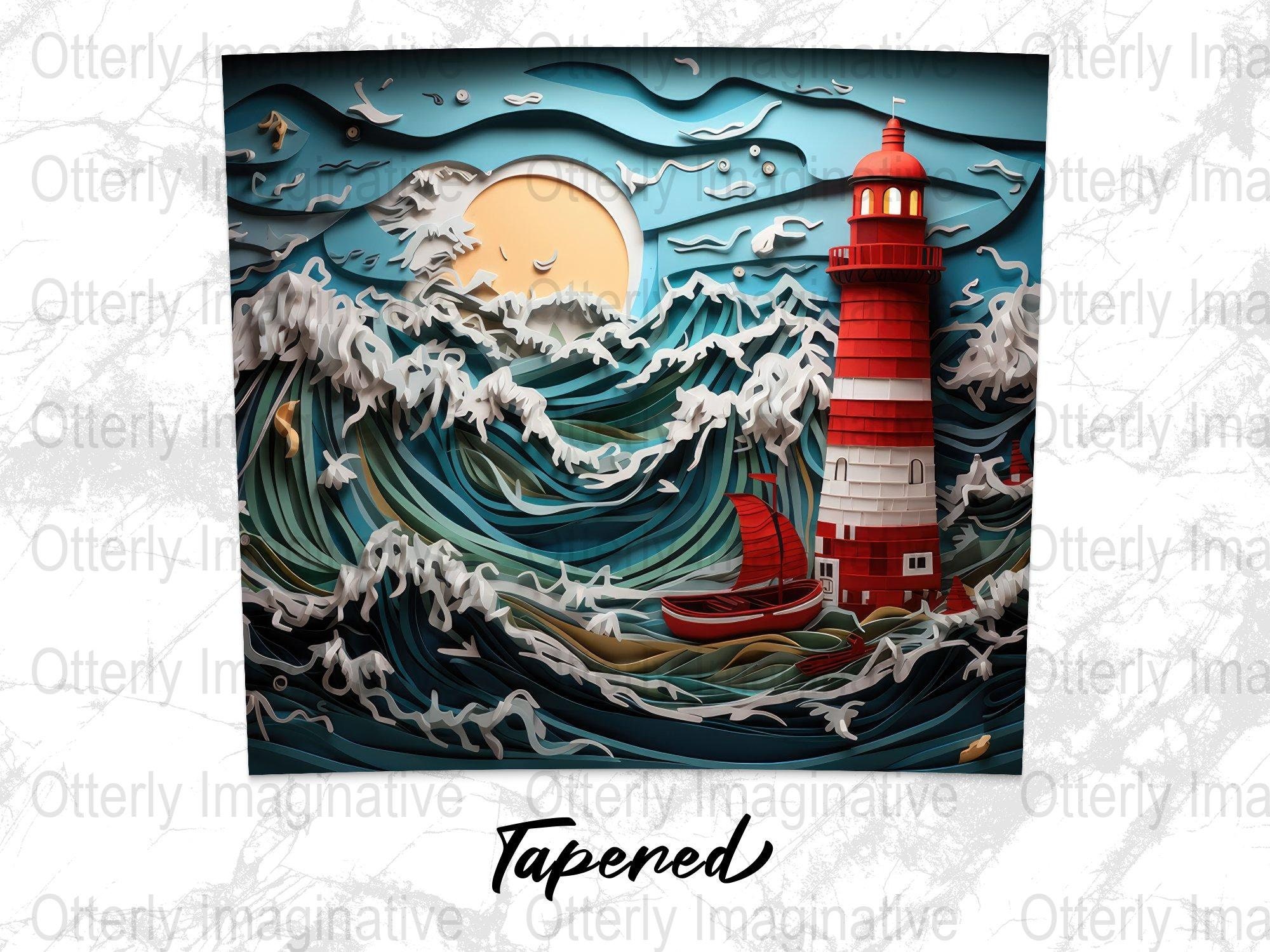 Quilled Watchtower Lighthouse Paper Quilling Art 20oz Tumbler Design ...
