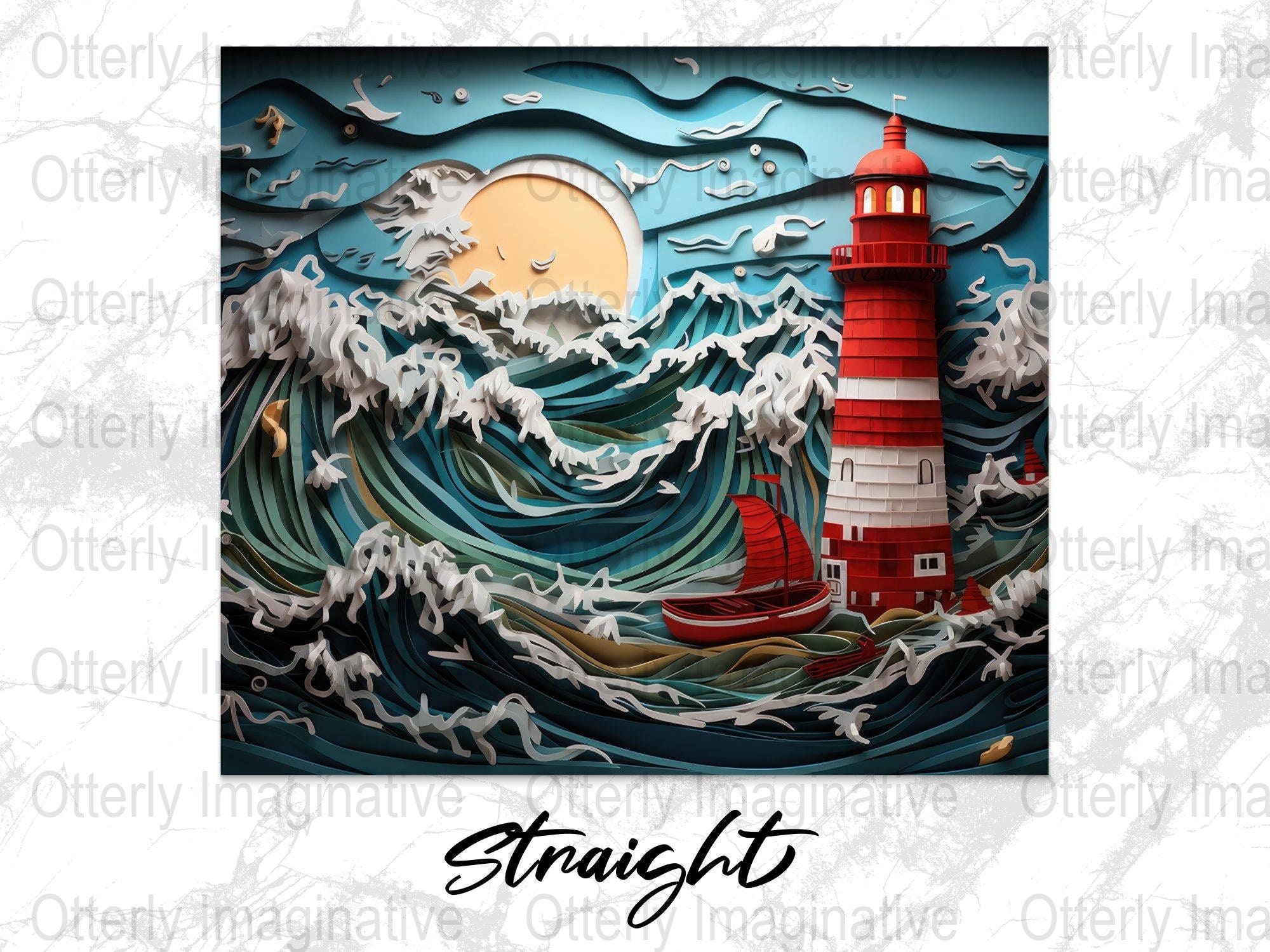 Quilled Watchtower Lighthouse Paper Quilling Art 20oz Tumbler Design ...