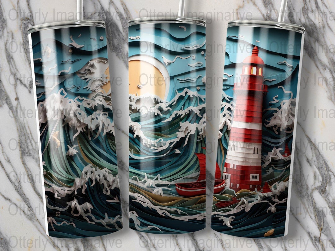 Quilled Watchtower Lighthouse Paper Quilling Art 20oz Tumbler Design ...