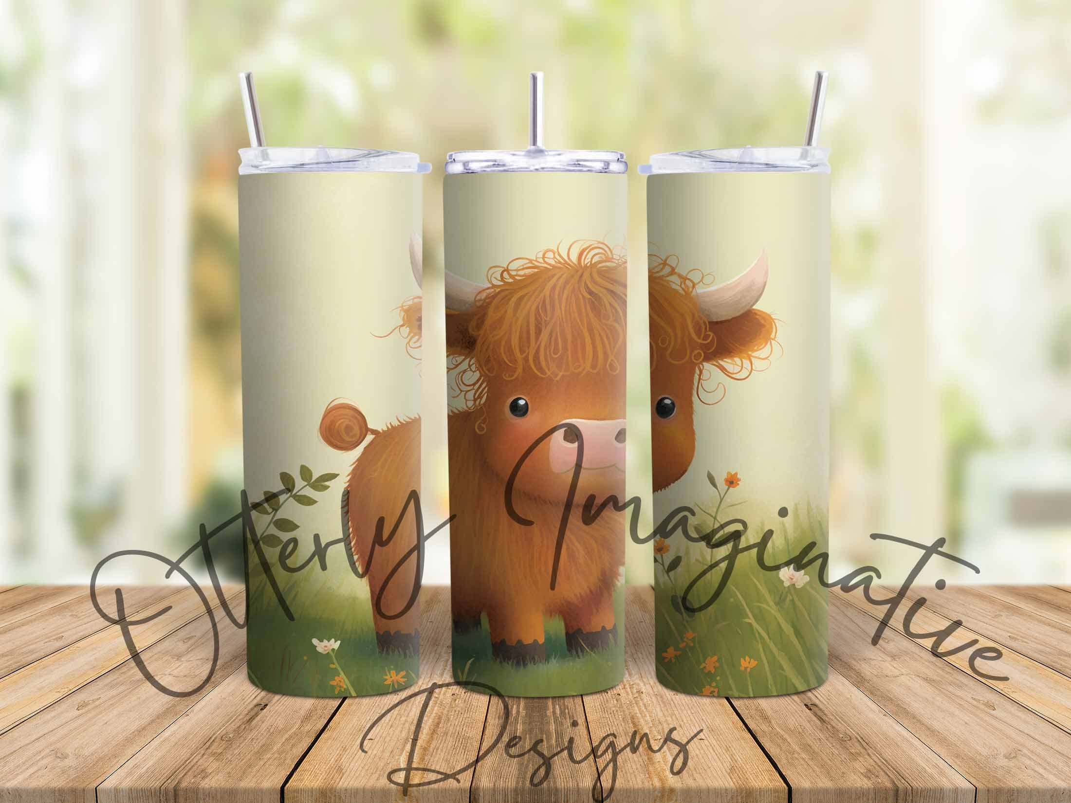 Highland Cow Storybook Illustration PNG Digital Download, Digital Art ...