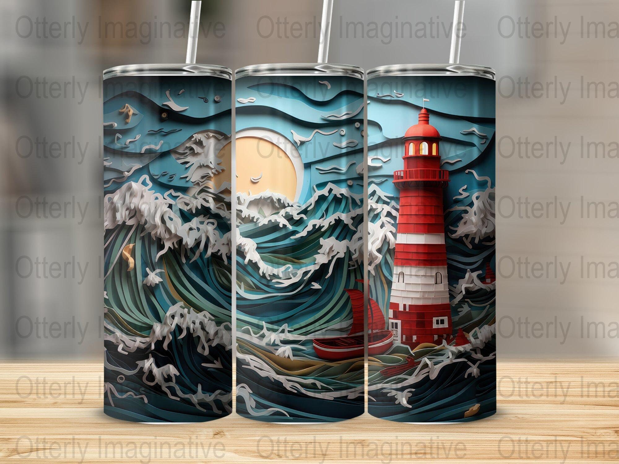 Quilled Watchtower Lighthouse Paper Quilling Art 20oz Tumbler Design ...
