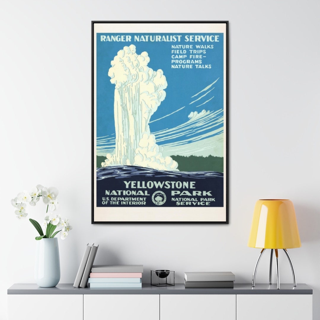 Yellowstone National Park Old Faithful Geyser Wall Art Download ...