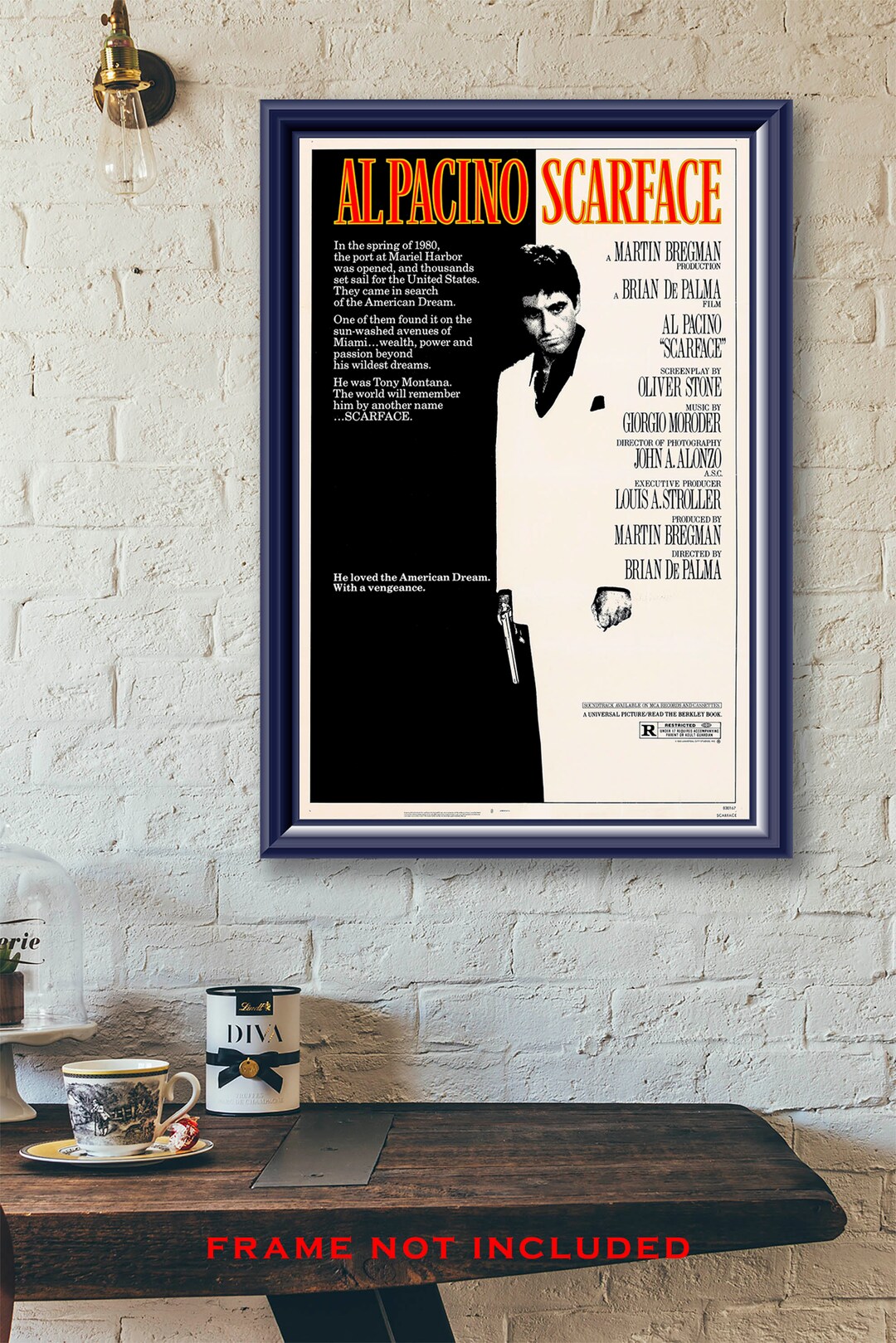 Scarface Downloadable Retro Movie Poster, Printable Film Lover Wall Art ...