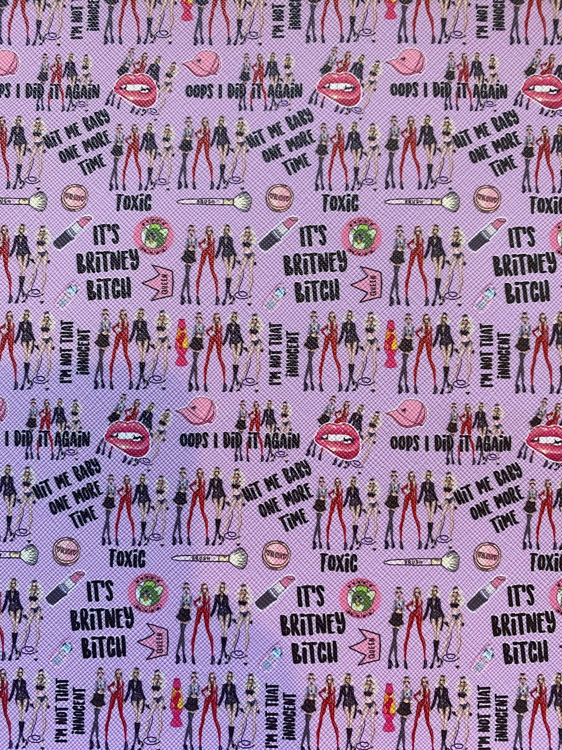 Britney Spears Faux Leather Fabric A4 Sheet Character - Etsy