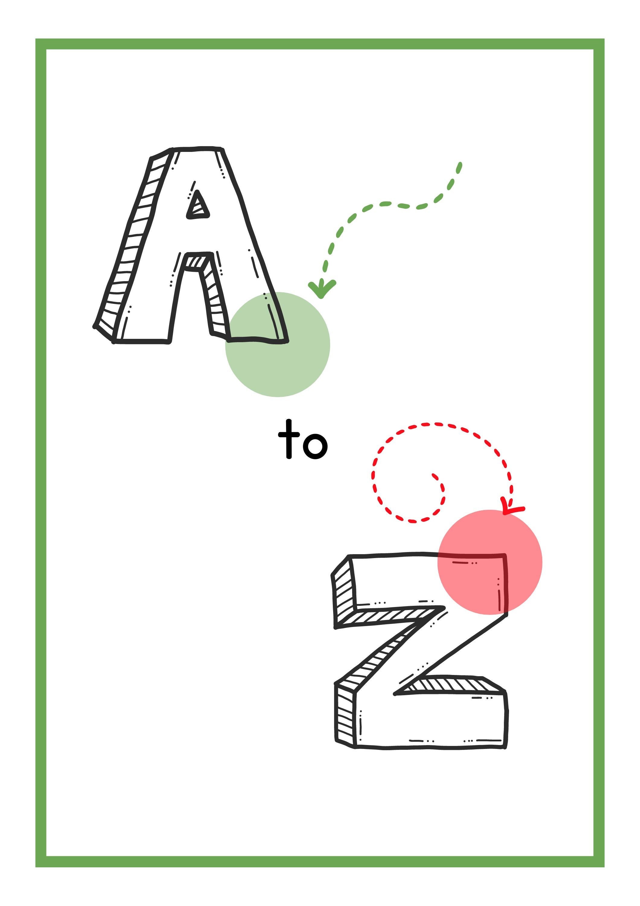 A to Z Trace and Color 27 Letters - Etsy