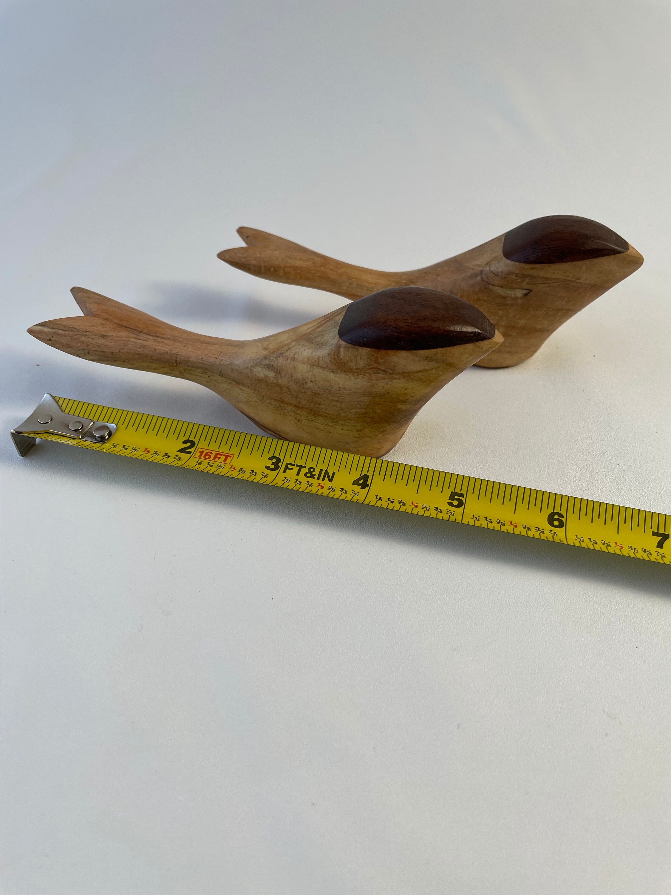 Pair of Hand-carved Chickadee Figurines - Etsy