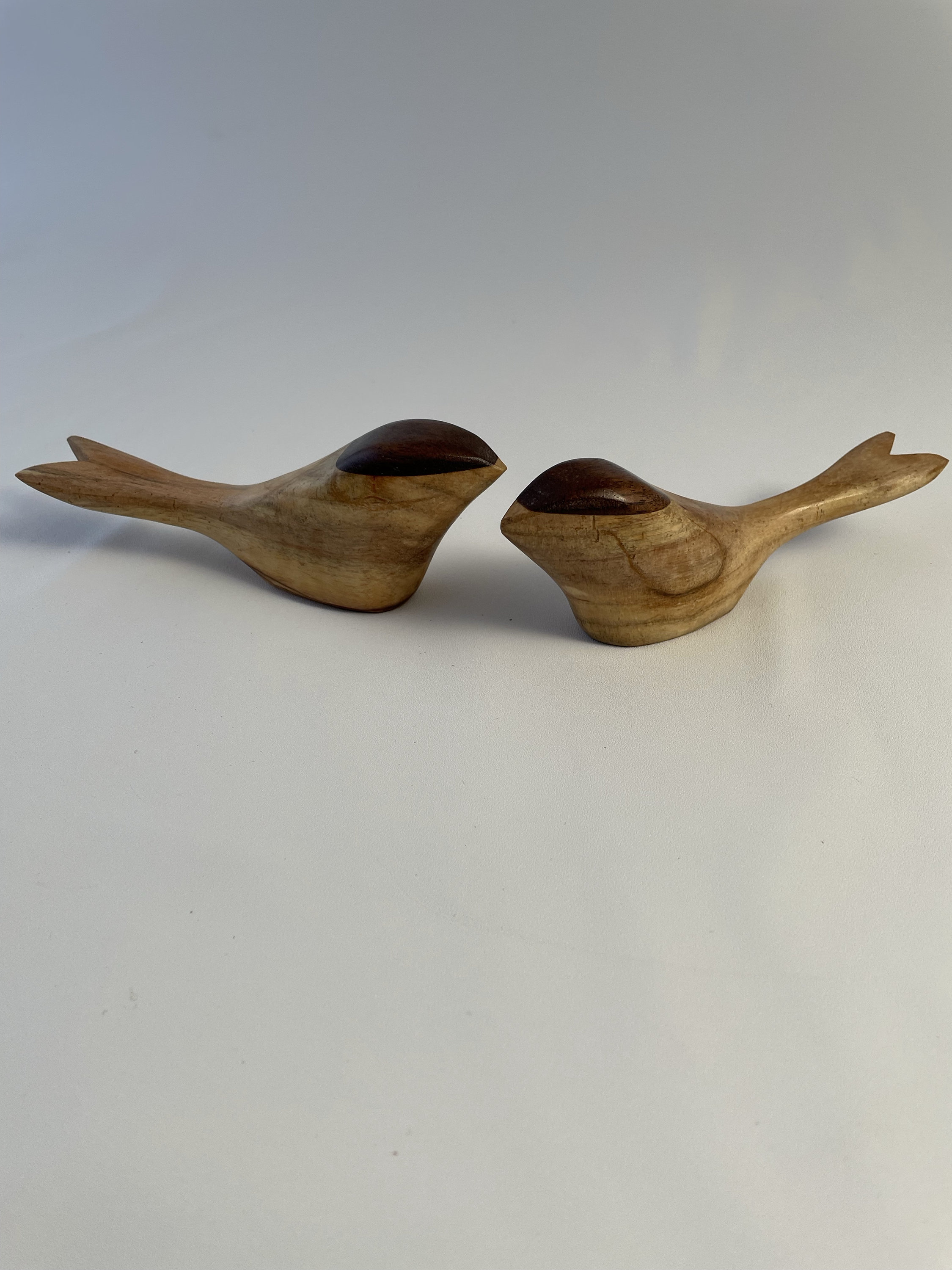 Pair of Hand-carved Chickadee Figurines - Etsy