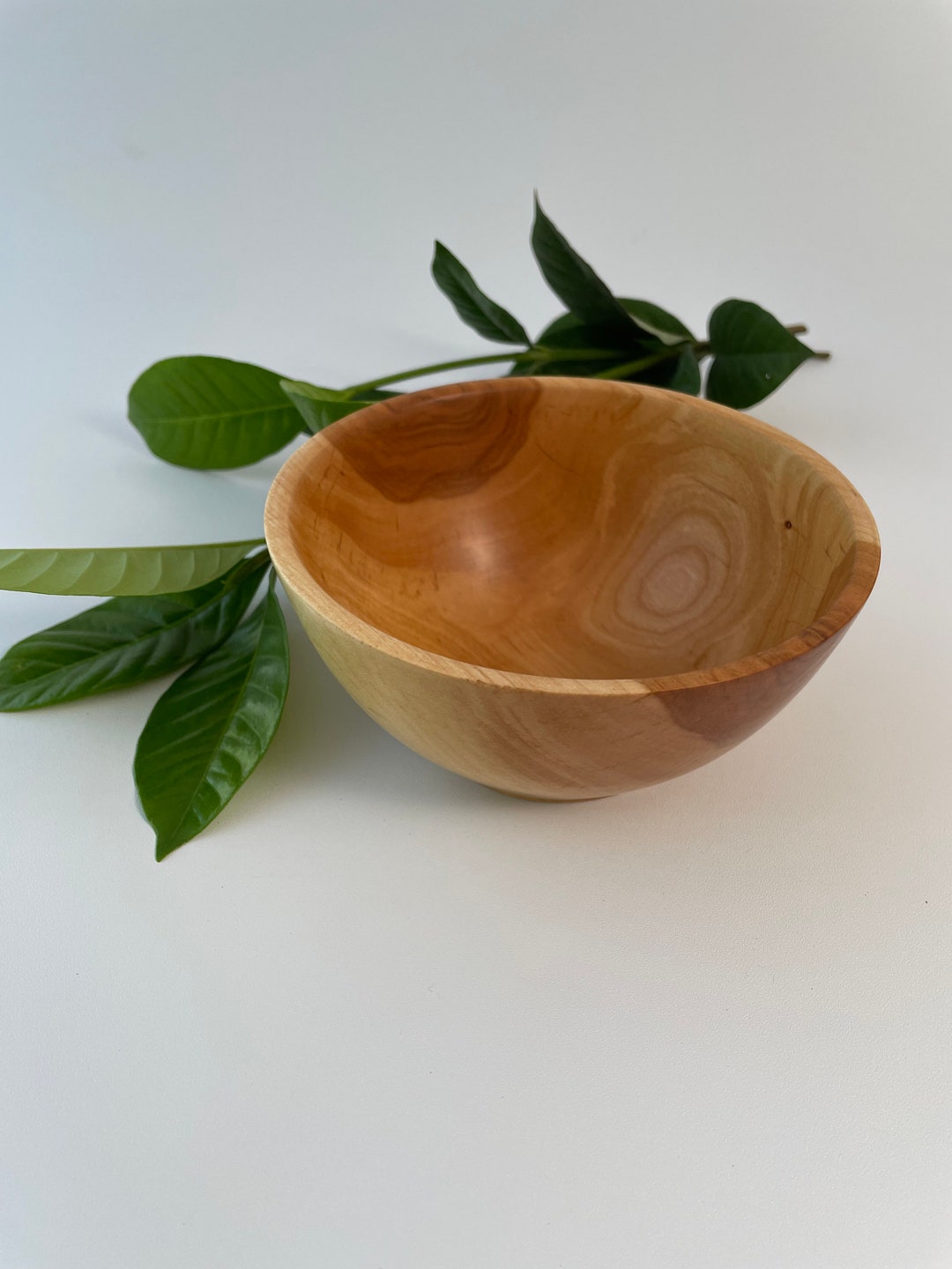 Small Cherry Wooden Serving Bowl - Etsy